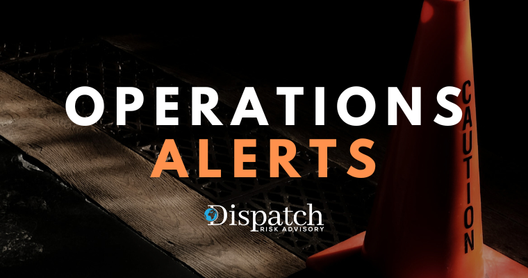 Operations Alerts | Risk management services | Dispatch Risk Advisory ...